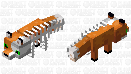anatomy of a fox! Minecraft Mob Skin