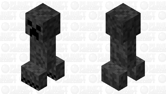 Gray Creeper Minecraft Mob Skin