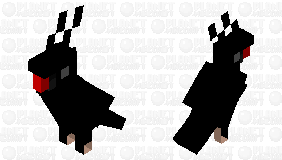 Black Parrot Minecraft Mob Skin