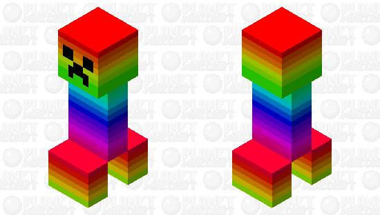 RAINBOW creeper! Minecraft Mob Skin
