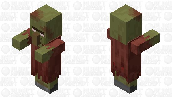 Improved Zombie Villager Format Minecraft Mob Skin