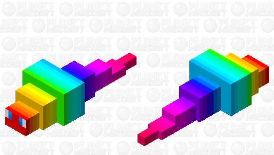 Rainbow Fish Minecraft Mob Skin