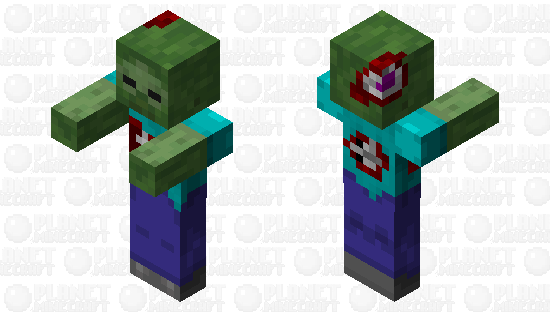 Damaged Zombie Minecraft Mob Skin