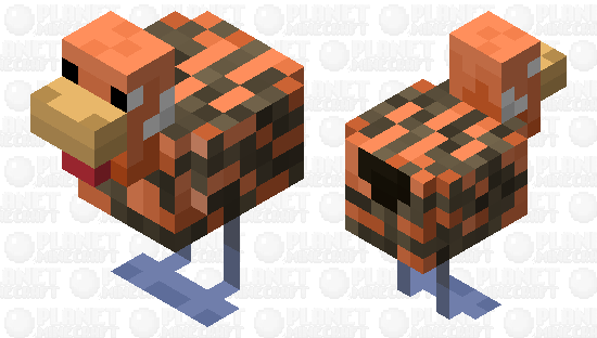 Golden Campine Chicken Minecraft Mob Skin