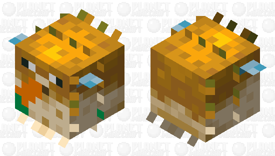 pufferfish eating a carrot Minecraft Mob Skin