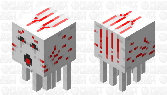 (Redesign) Ghast Shooting Minecraft Mob Skin