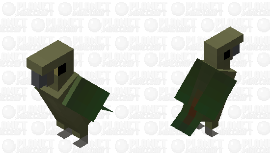 Papagaio-da-nova-zelândia (Nestor notabilis) Minecraft Mob Skin