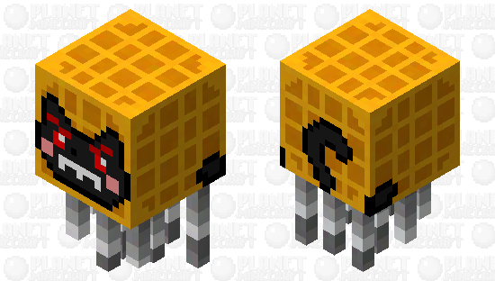 Waffle Cat Ghast Shooting Minecraft Mob Skin