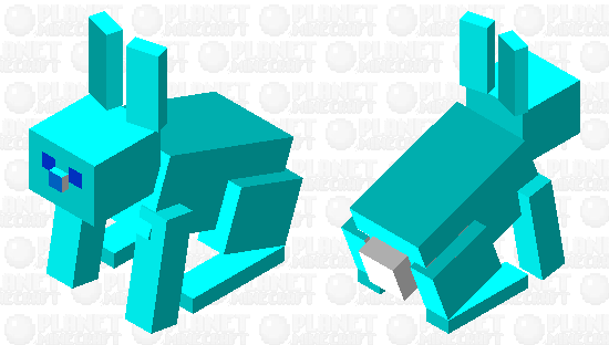 blue bunny Minecraft Mob Skin