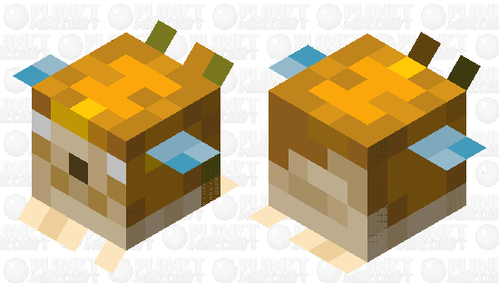 Medium Herobrine Pufferfish Minecraft Mob Skin