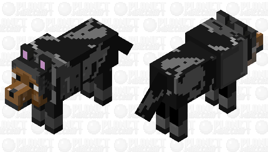 Sink de Cachorro Para Rottweiler Minecraft Mob Skin