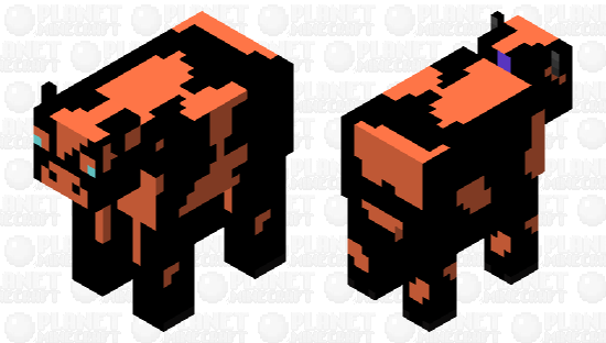 lava cow Minecraft Mob Skin