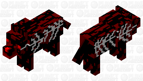 Nightmare wolf Minecraft Mob Skin