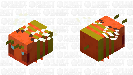 Red Bee Minecraft Mob Skin
