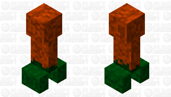 Evil Killer Exploding Upside-down Carrot Minecraft Mob Skin