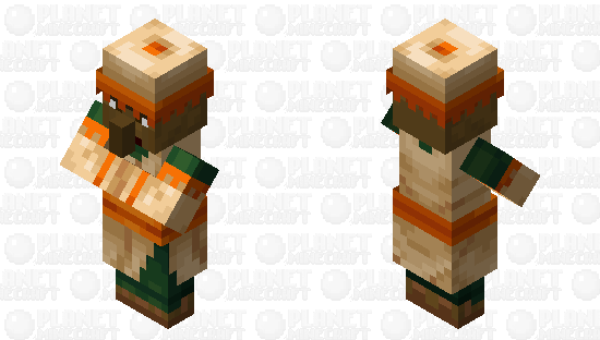 Desert villager with clothes Minecraft Mob Skin