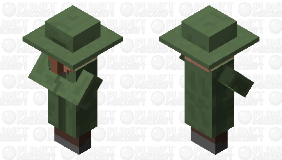 Scared Villager with Hat Minecraft Mob Skin