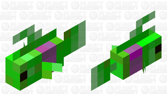 Pink Lime Fish Minecraft Mob Skin
