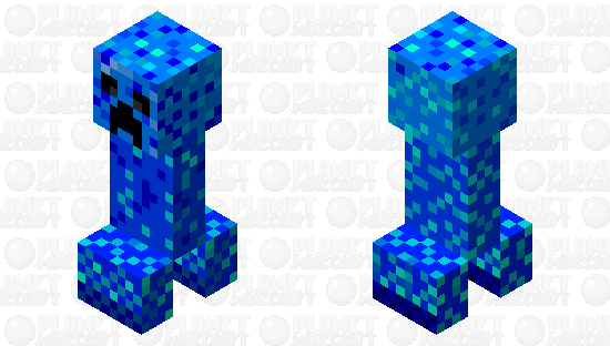 blue creeper Minecraft Mob Skin