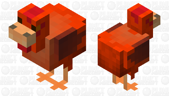 Slightly Improved Chicken: Road Island Red Minecraft Mob Skin