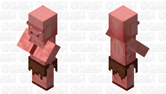 the new pigman (better/villager) Minecraft Mob Skin