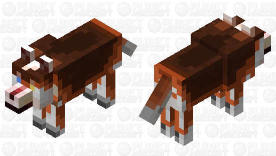 Siberian Husky copper bi-eye Minecraft Mob Skin