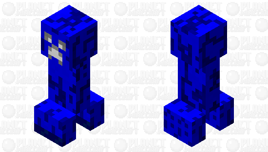BLUE CREEPER Minecraft Mob Skin