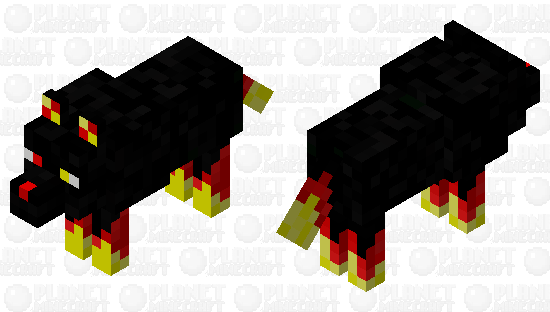 Fire Dog Minecraft Mob Skin