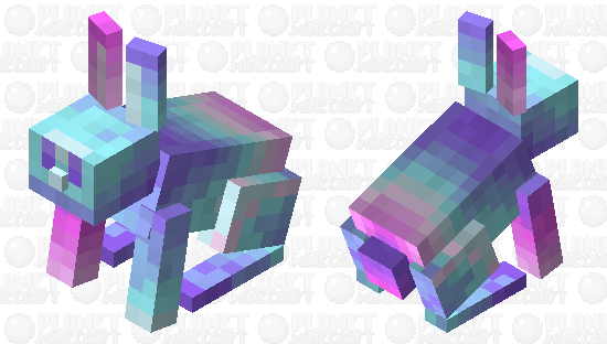 Retro Bunny Minecraft Mob Skin