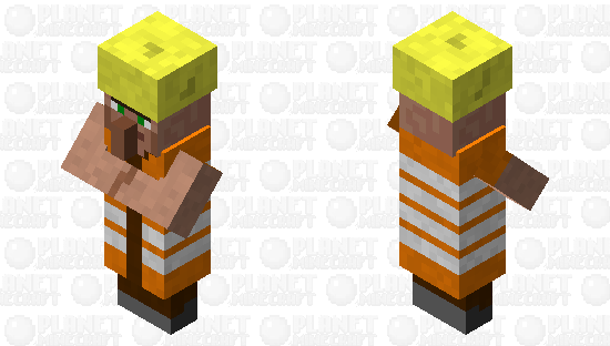 Construction Villager Minecraft Mob Skin