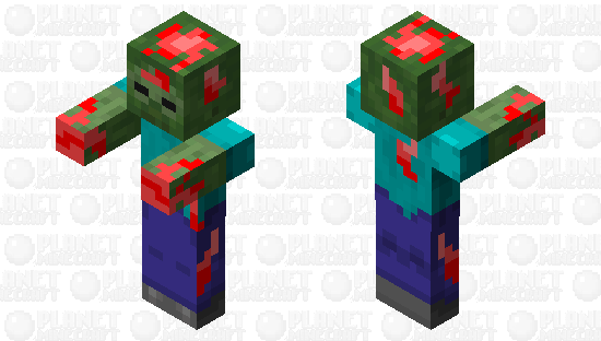 zombie + blood =the real zombie Minecraft Mob Skin