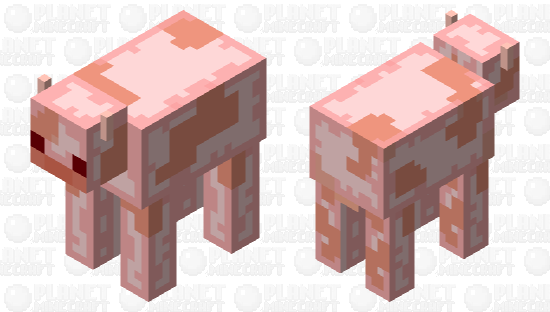 strawberry cow 2 Minecraft Mob Skin