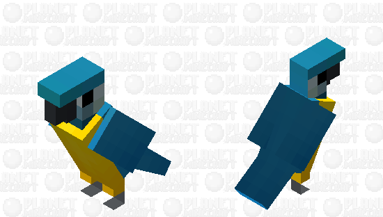 Arara-de-garganta-azul (Ara glaucogularis) Minecraft Mob Skin