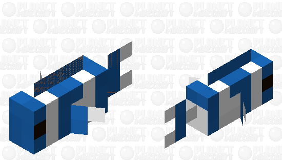 Blue Clownfish Minecraft Mob Skin