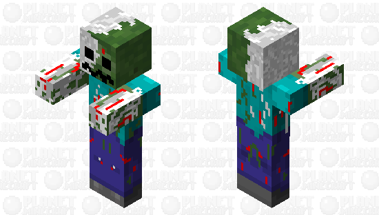 skeleton - zombie Minecraft Mob Skin