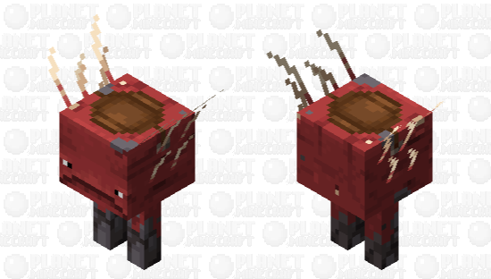 Better saddled strider Minecraft Mob Skin