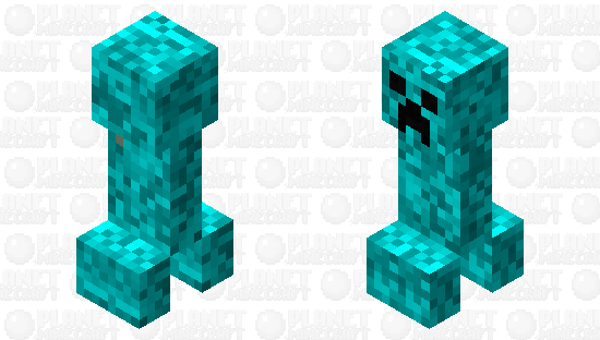 Blue Creeper Minecraft Mob Skin