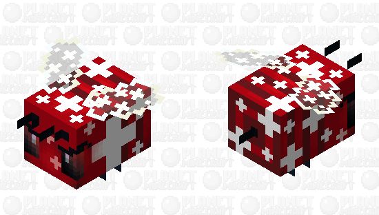 Angry Swiss bee Minecraft Mob Skin
