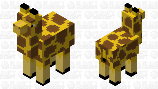 Unfortunate Giraffe with small neck Minecraft Mob Skin