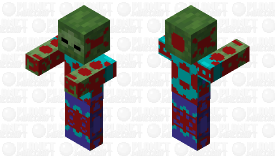 Real Bloody Zombie Minecraft Mob Skin