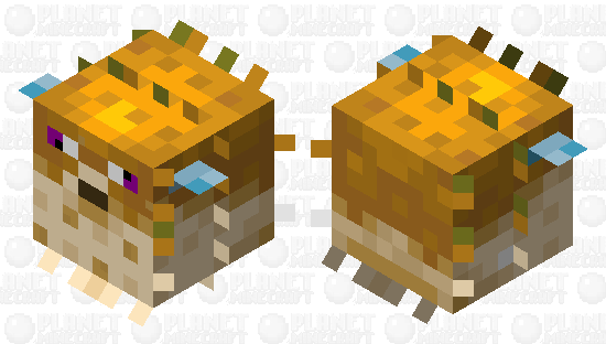 Purple Eye Pufferfish Minecraft Mob Skin