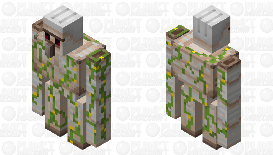Super mossy iron golem Minecraft Mob Skin