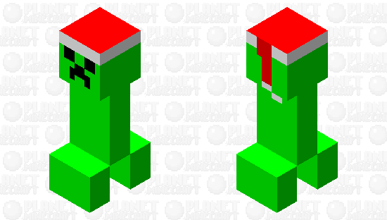 santa creeper. Minecraft Mob Skin