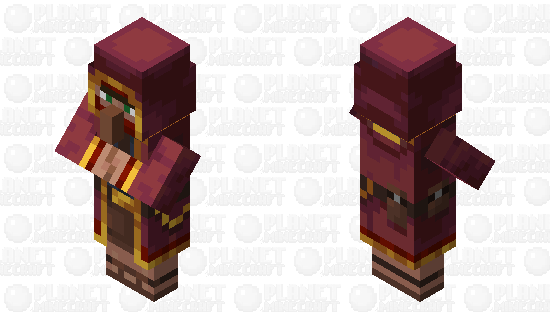 Red Wandering Trader Minecraft Mob Skin