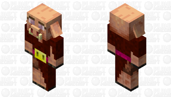 Cute Piglin Minecraft Mob Skin