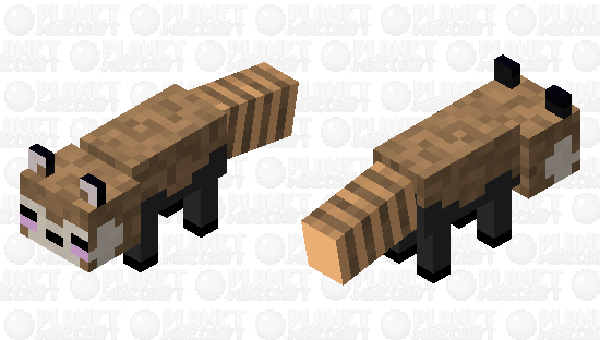 Red Panda statue Minecraft Mob Skin