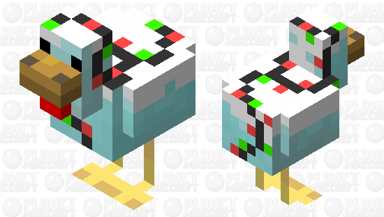 Festive Chicken Minecraft Mob Skin