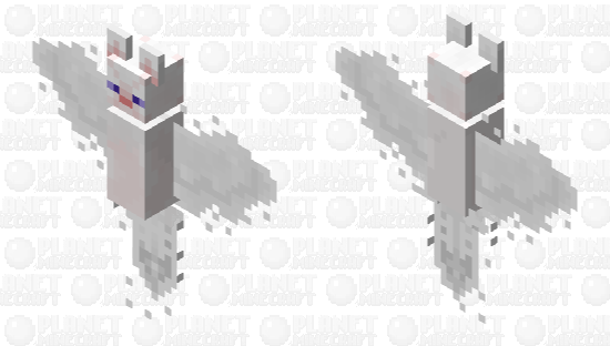 White Winter Bat Minecraft Mob Skin
