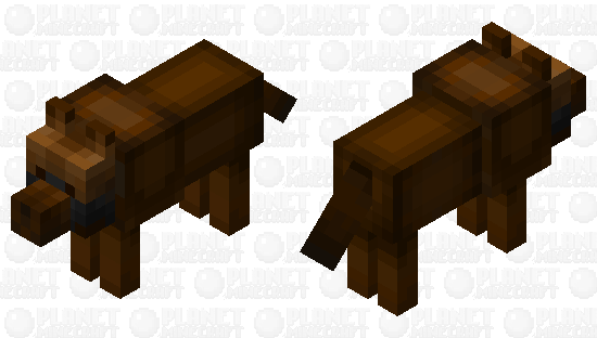 Brown Dog Minecraft Mob Skin