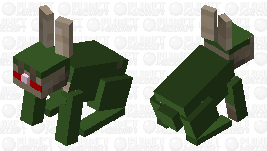 Conejo ates de ir a la guerra contra los aldeanos Minecraft Mob Skin